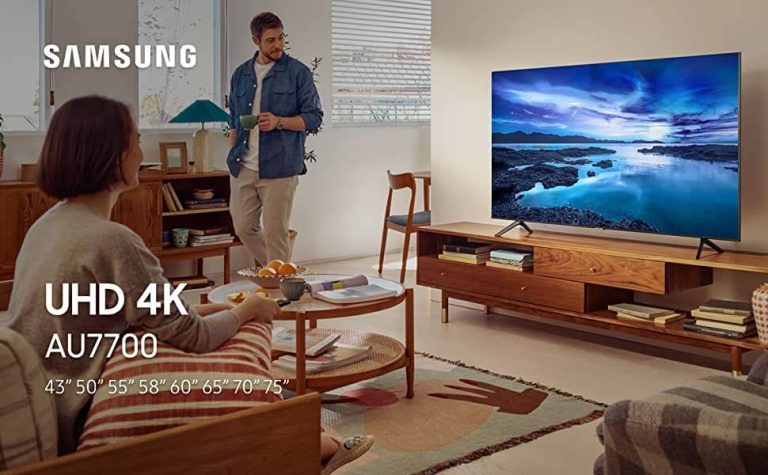 Smart TV LED 43" 4K UHD Samsung UN43AU7700GXZD - Alexa built-in, Bivolt ...